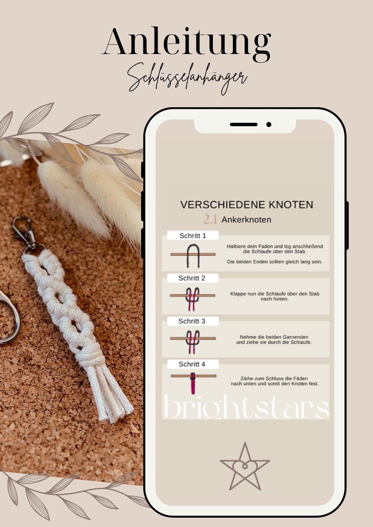 Stilvolle Makramee Anleitung Schlusselanhanger Bild